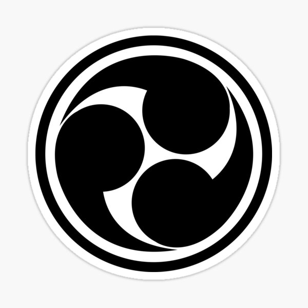 "Okinawan Tomoe" Sticker for Sale by Karate-Do | Redbubble