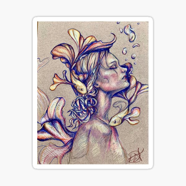 "Siren" Sticker by sl-sketches | Redbubble