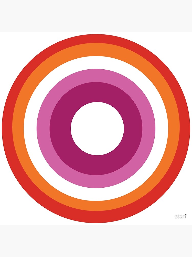 "Lesbian Pride Flag Circle" Photographic Print by storf | Redbubble