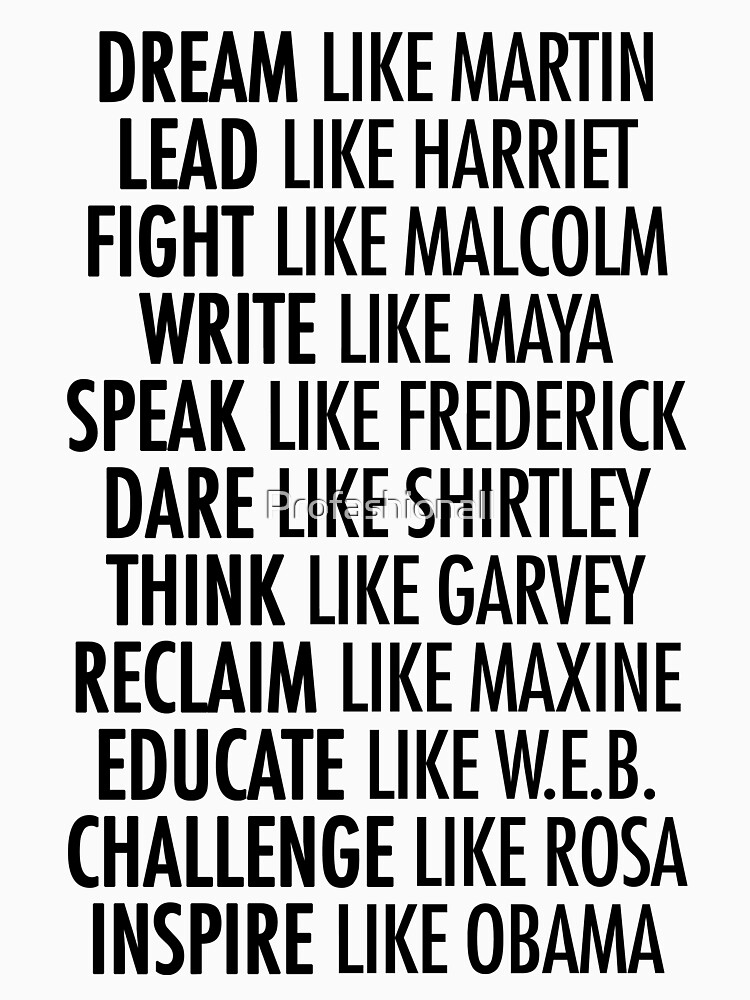 "Black History Related Design That Reads: Dream like Martin Lead like ...