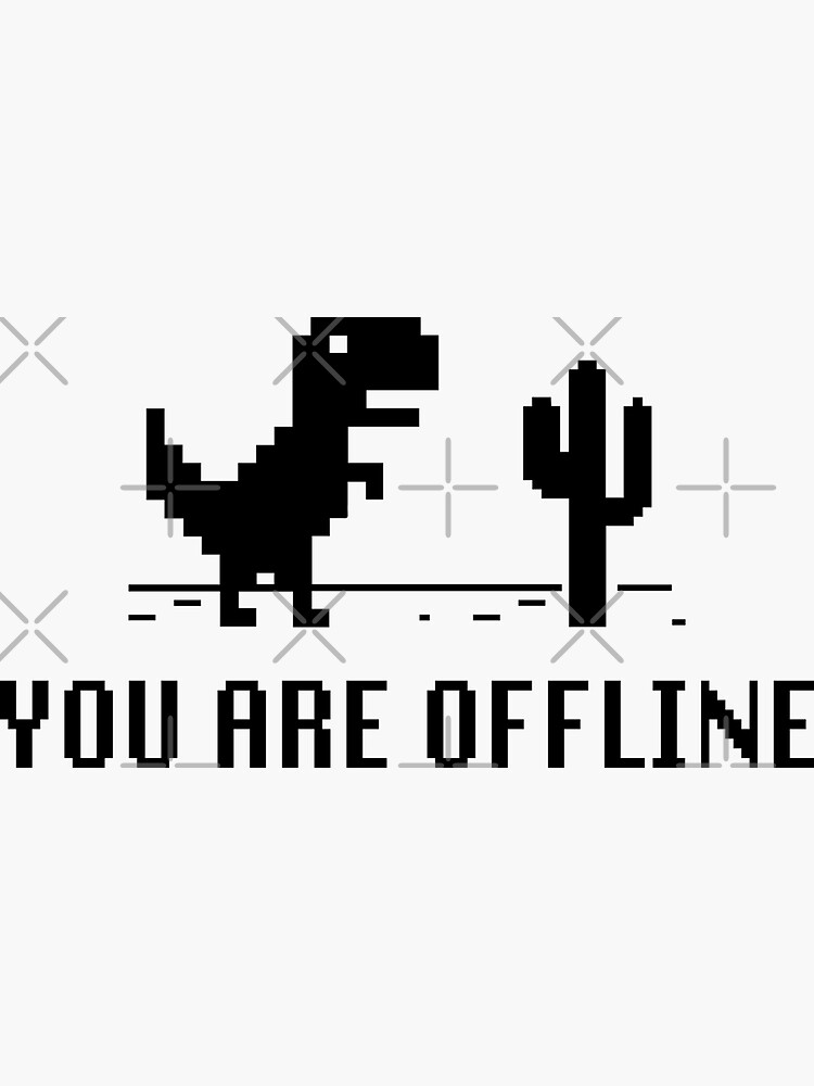 "You Are Offline Dinosaur" Sticker for Sale by etud1984 | Redbubble