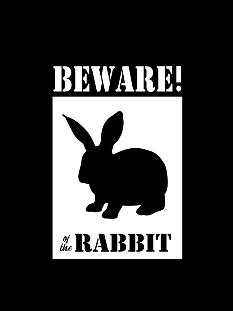 "Beware of the rabbit sign, black" iPhone Case for Sale by Agaly ...
