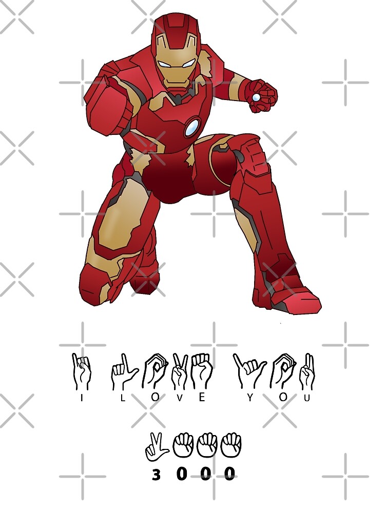 "ASL I Love You 3000 Fanart Quote Sign Language CODA Super Hero Iron ...