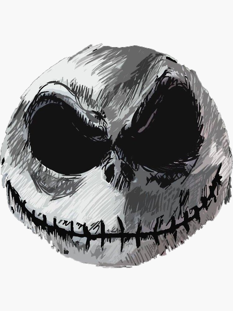 "Jack Skellington Face 2 - The Nightmare Before Christmas" Sticker for ...