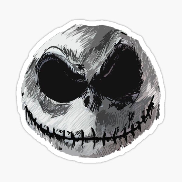 "Jack Skellington Face 2 - The Nightmare Before Christmas" Sticker for ...