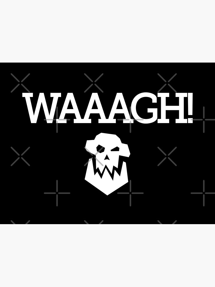 WAAAGH! Slab Text with Skull (white) Premium Matte Vertical Poster sold ...