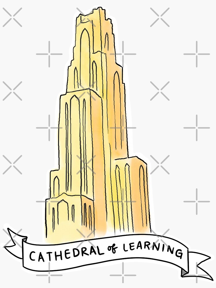 "Cathedral of Learning (Cathy)" Sticker for Sale by Shruti-21 | Redbubble