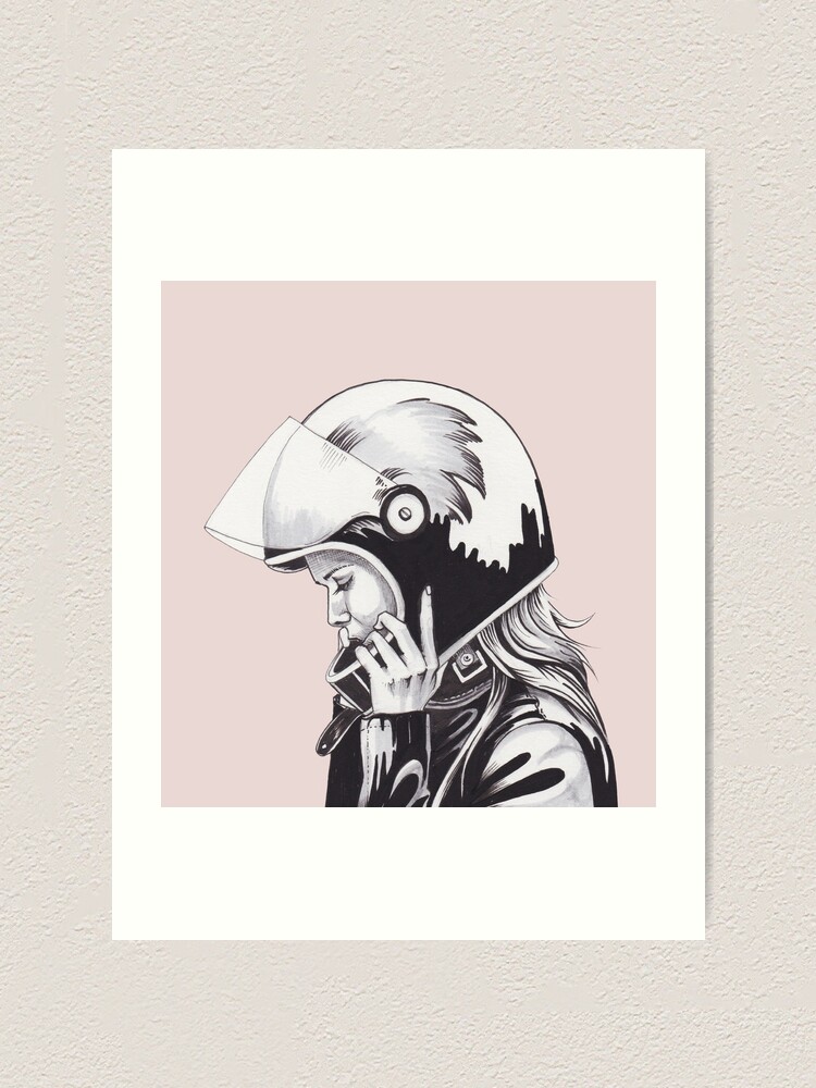 "BORN TO RIDE - women who ride, Woman in motorcycle helmet and long ...