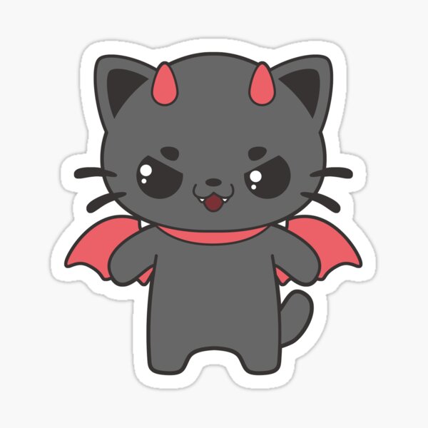 "Evil Cat" Sticker for Sale by pai-thagoras | Redbubble