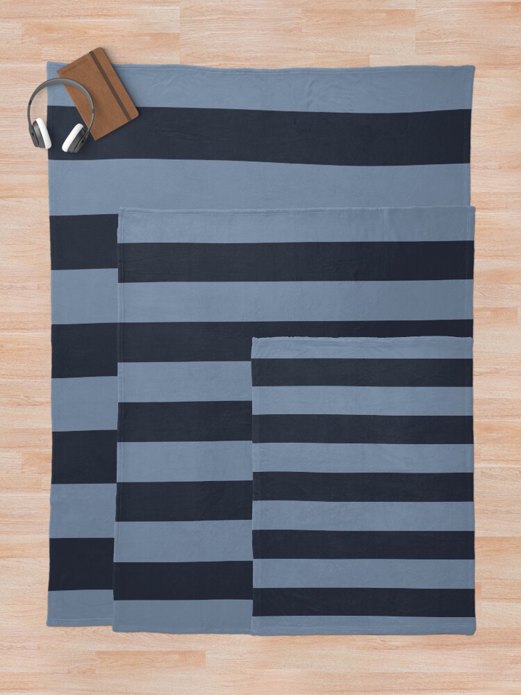 "Wide Blue Stripes" Throw Blanket for Sale by KeksWorkroom | Redbubble