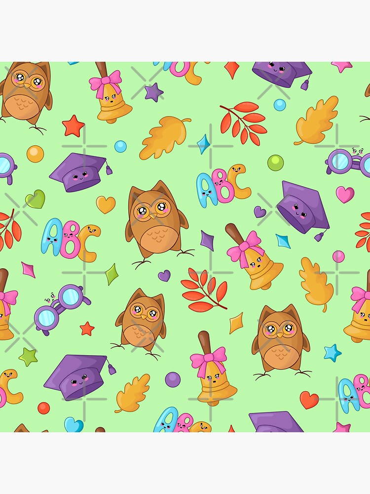 "owl graduate abc school background" Sticker for Sale by TheSimpleMan ...