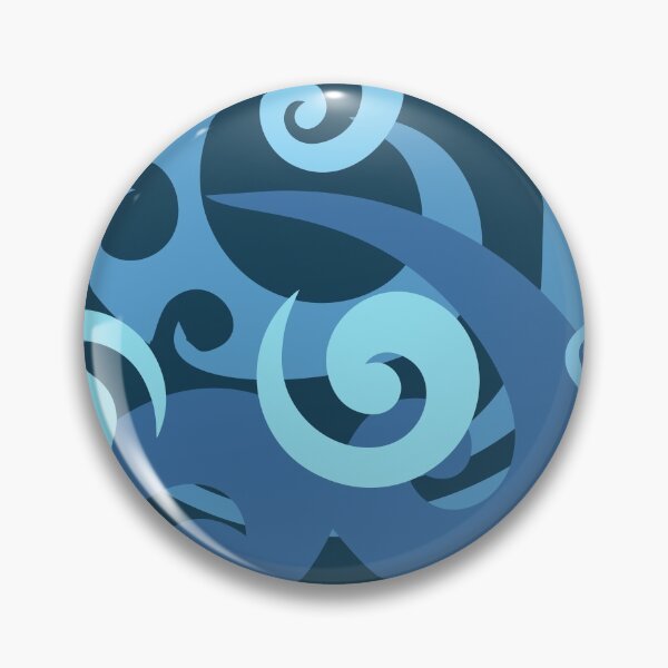 "Koru design, Blue" Pin for Sale by Kiwidom | Redbubble