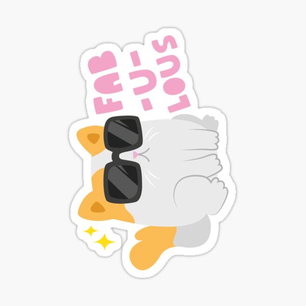 "Fab-u-lous Kitty" Sticker for Sale by Claire Stamper | Redbubble