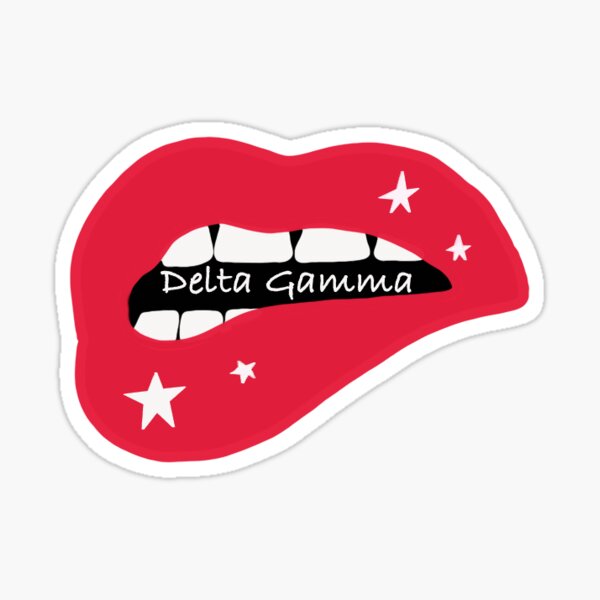 "Delta Gamma Lips" Sticker by marqueseoder | Redbubble