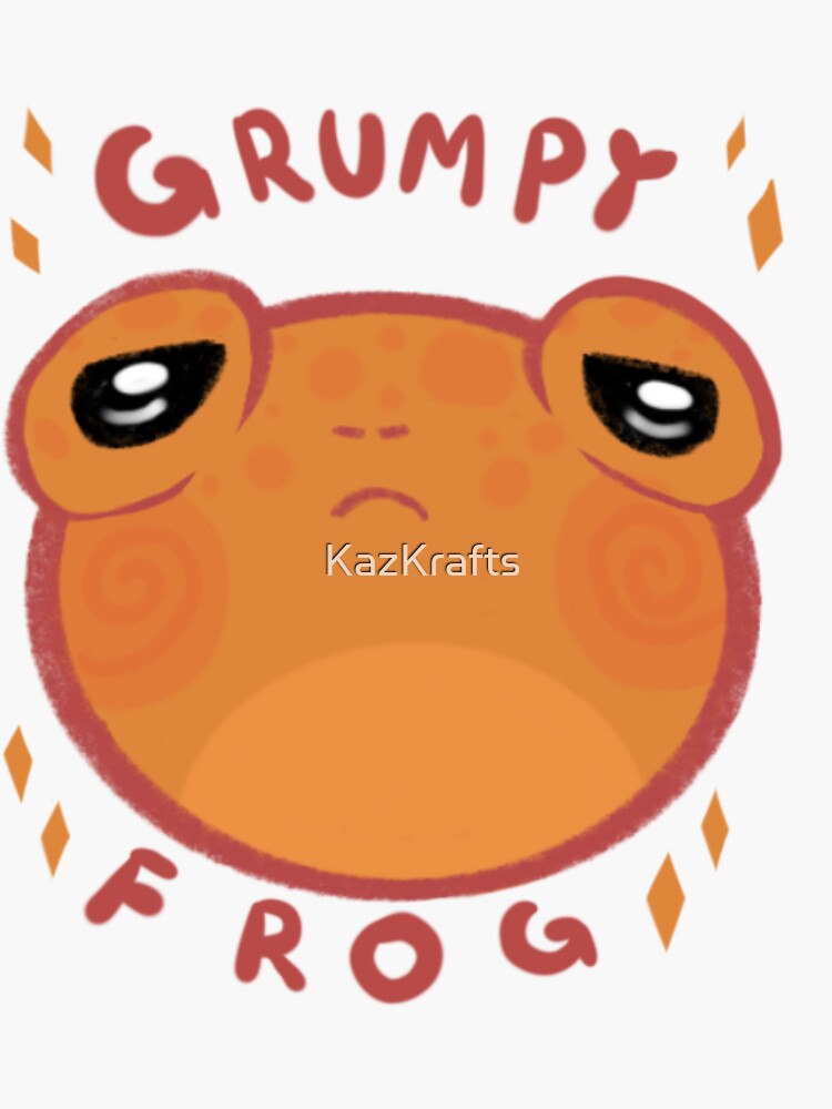 "Grumpy Frog" Sticker for Sale by KazKrafts | Redbubble