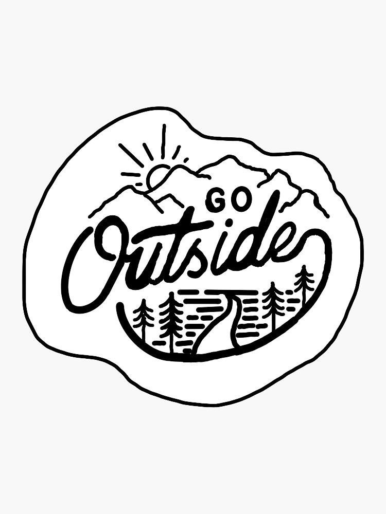 "Go Outside Sticker" Sticker by vscostickrs | Redbubble