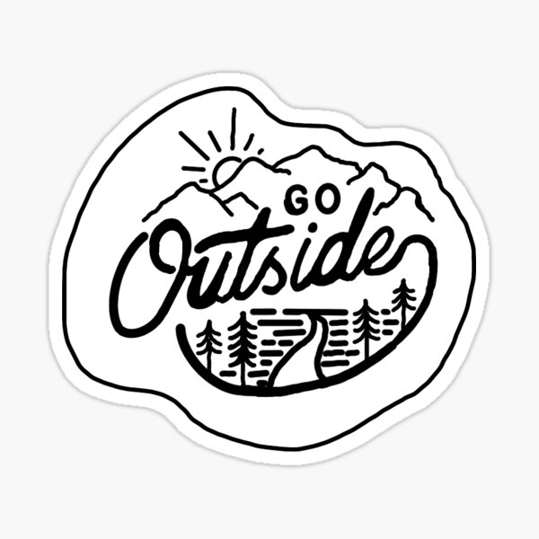 "Go Outside Sticker" Sticker by vscostickrs | Redbubble