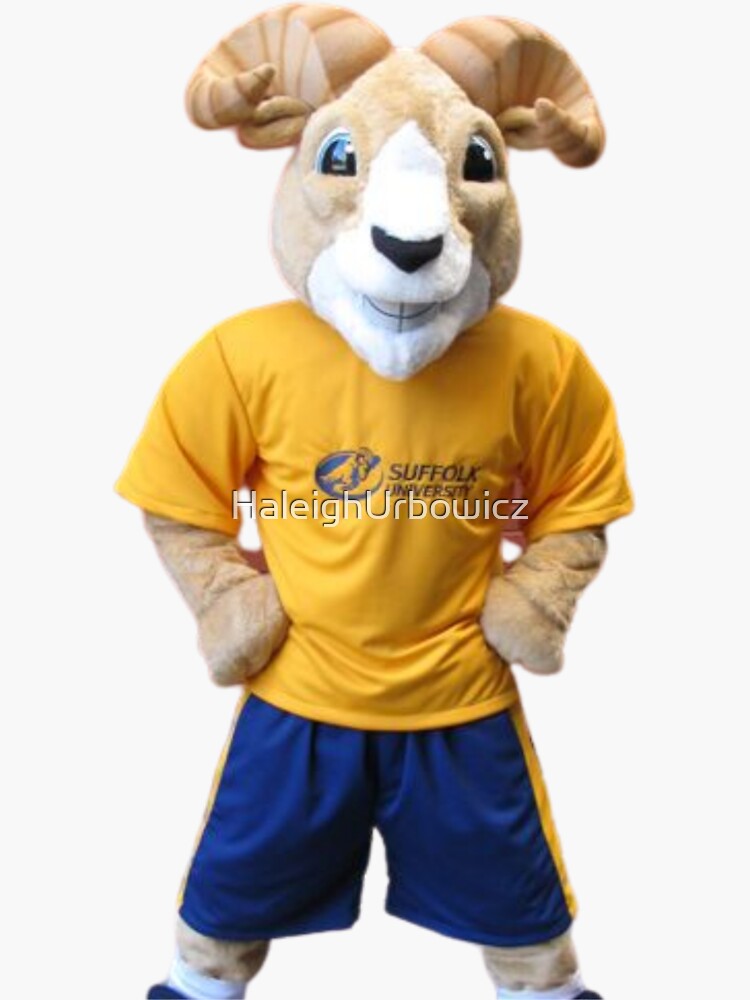 "suffolk university rammy the ram" Sticker for Sale by HaleighUrbowicz ...