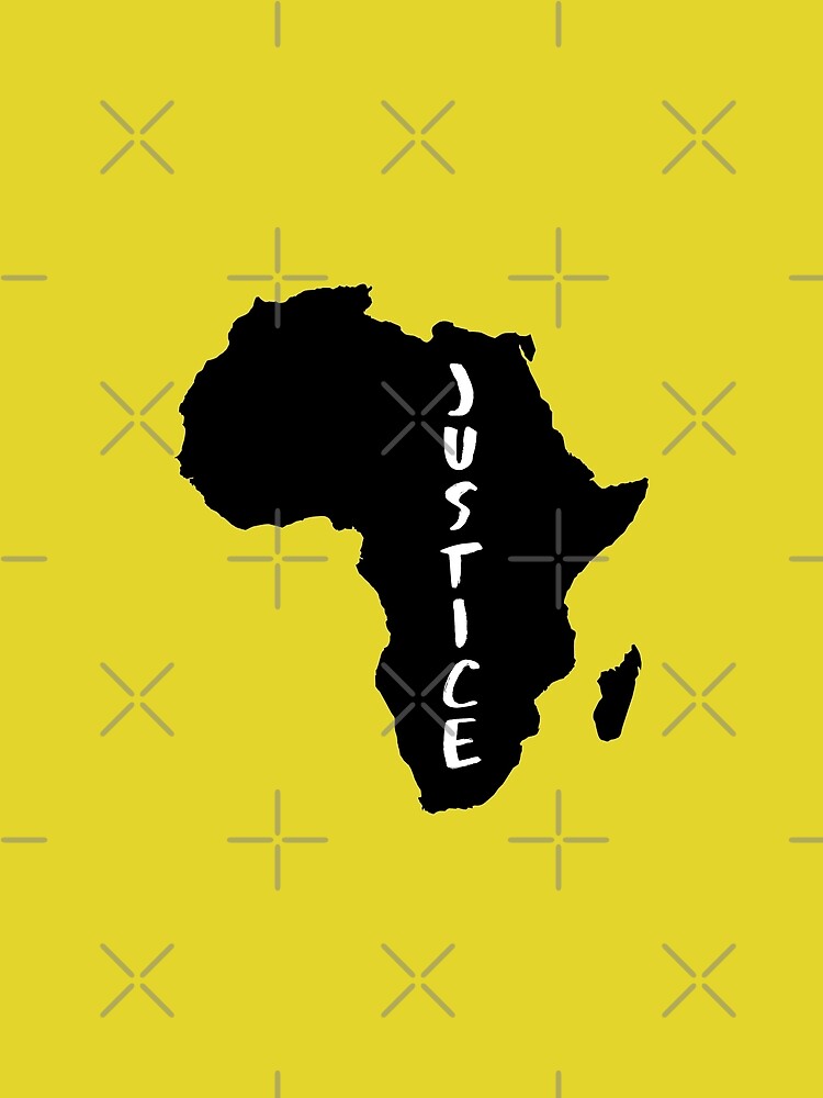 "Justice for Africans - Black Africa Map with Justice word" Canvas ...