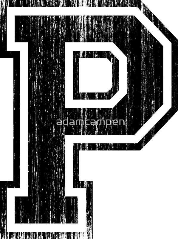 "Big Varsity Letter P" Stickers by adamcampen | Redbubble