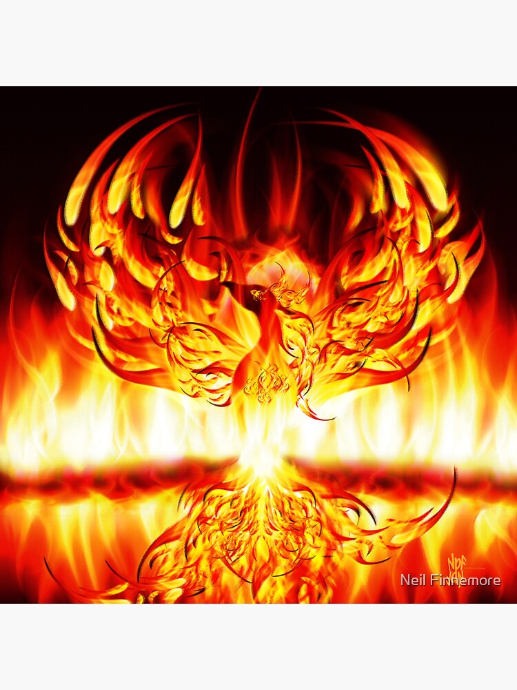 "PHOENIX RISING" Sticker for Sale by FieryFinn77 | Redbubble