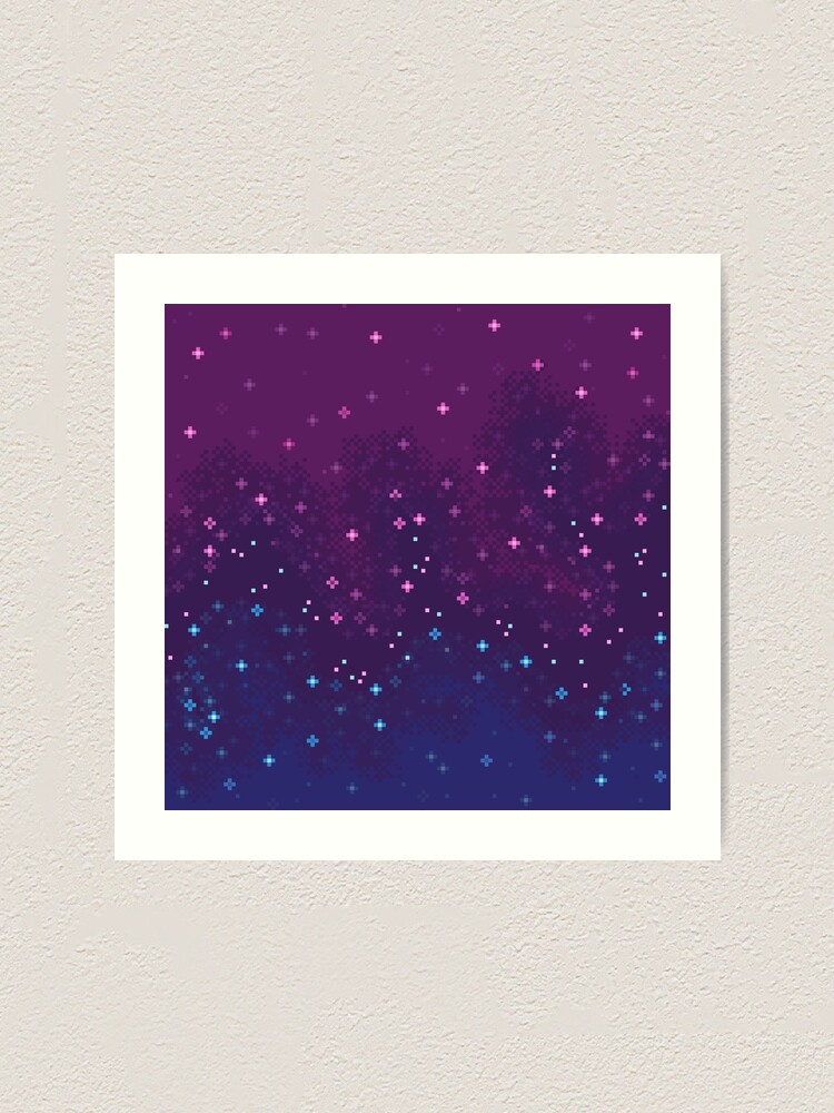 "Bi Pride Flag Galaxy (8bit)" Art Print for Sale by sp8cebit | Redbubble