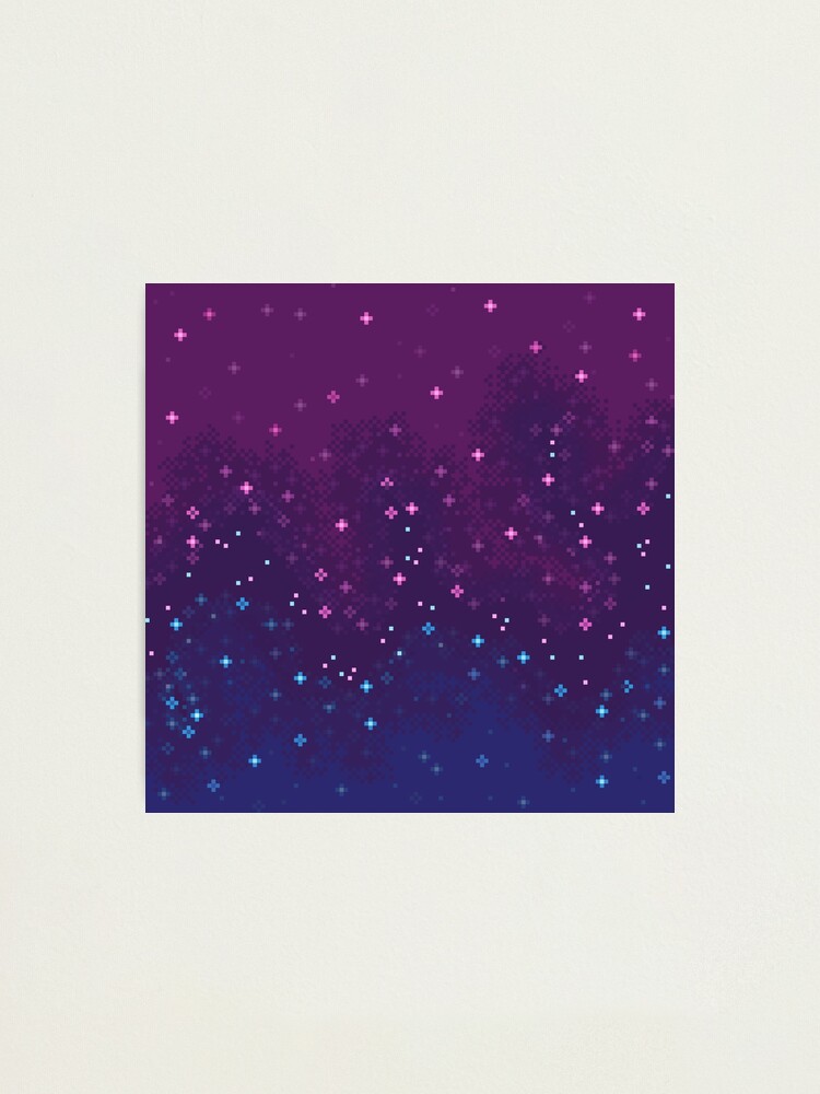 "Bi Pride Flag Galaxy (8bit)" Photographic Print for Sale by sp8cebit ...