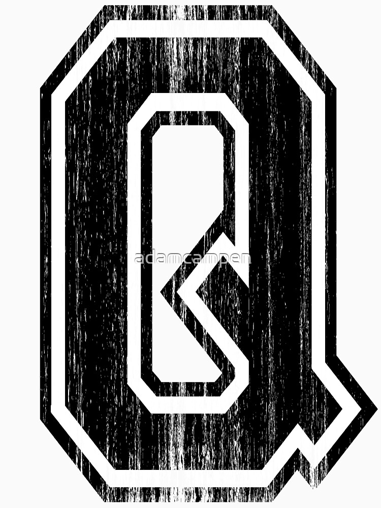 "Big Varsity Letter Q" T-shirt for Sale by adamcampen | Redbubble ...
