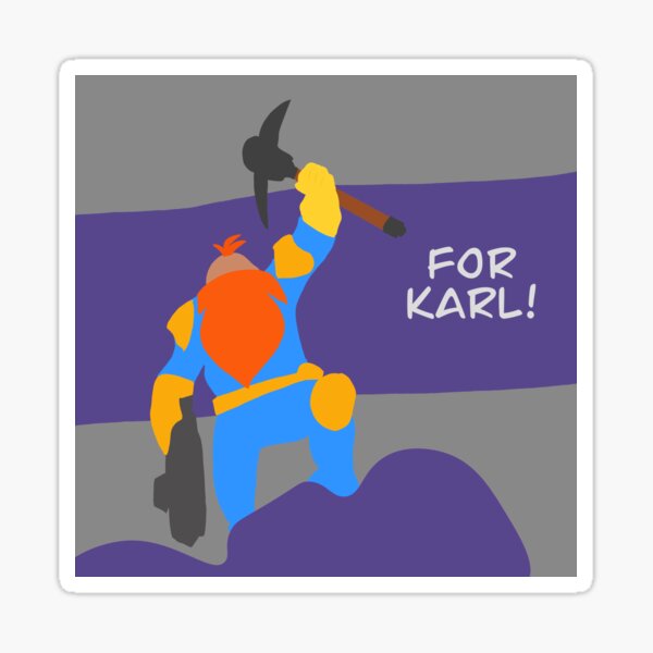 "For Karl" Sticker for Sale by LilBrownieA | Redbubble