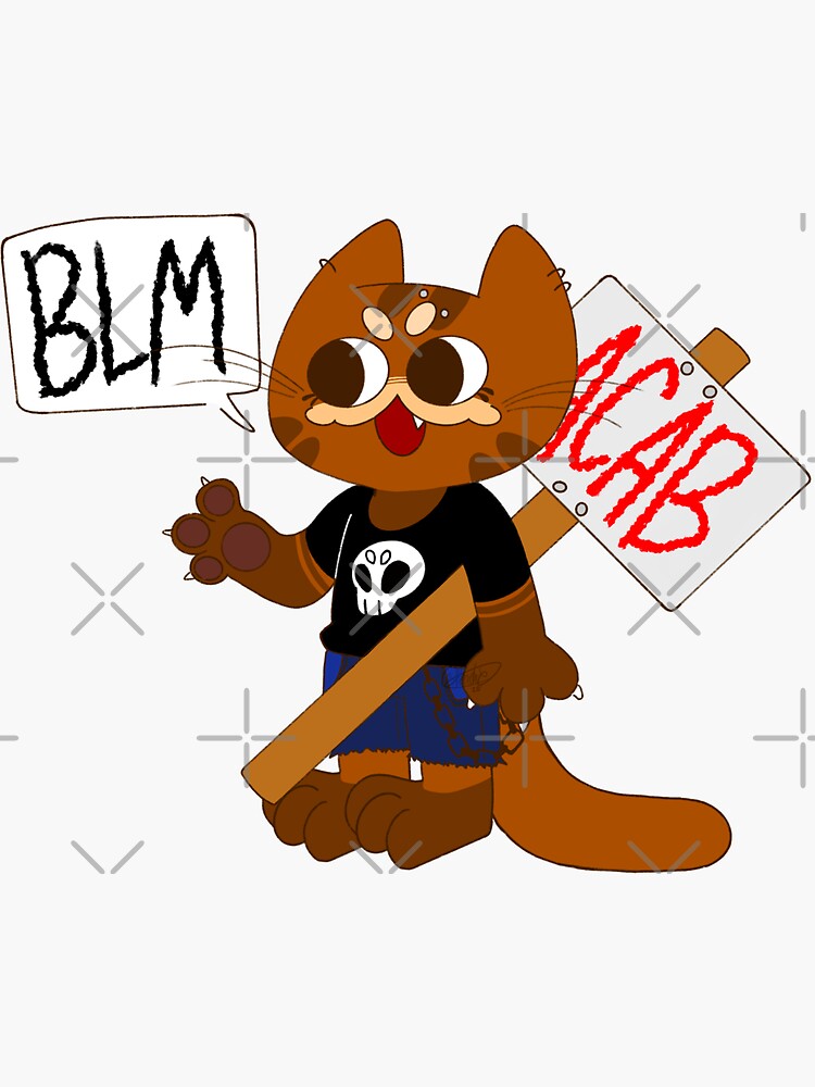 "ACAB CAT" Sticker by happiepeachie | Redbubble