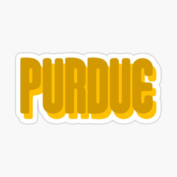 "gold retro purdue sticker" Sticker for Sale by gracegoc | Redbubble