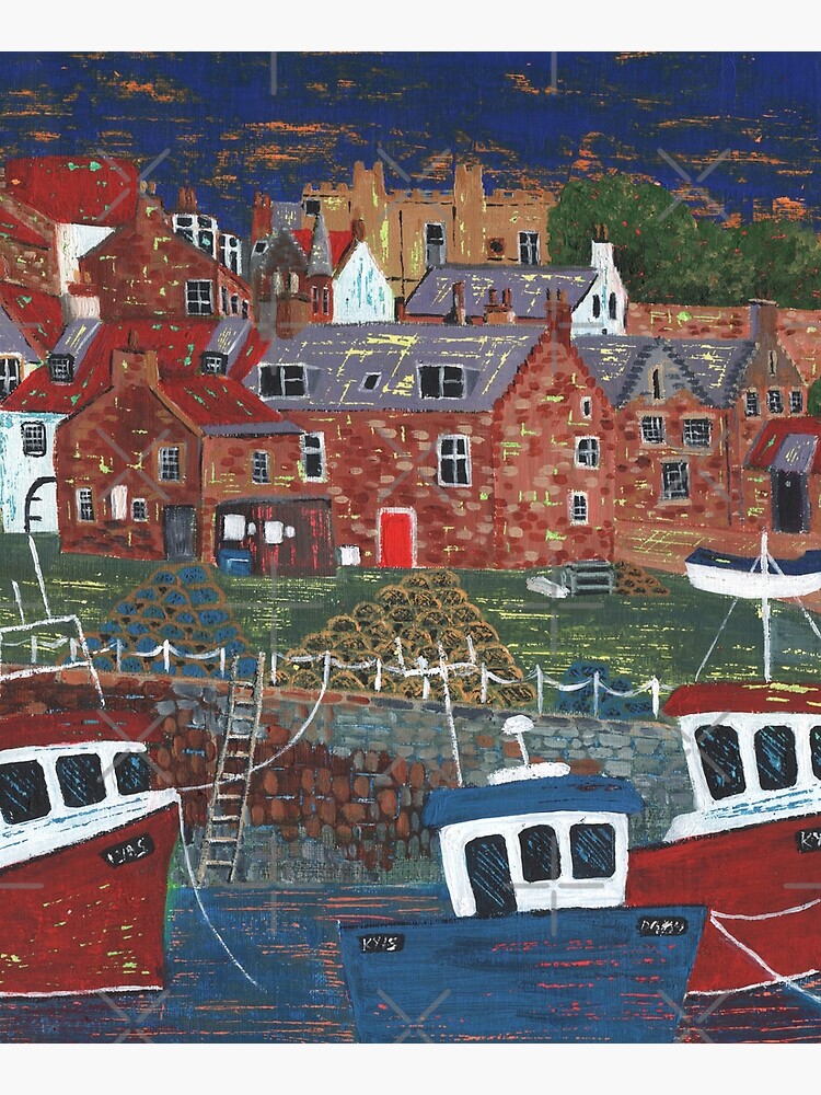 "Crail Harbour 4" Mounted Print for Sale by AnnabellaHaggis | Redbubble
