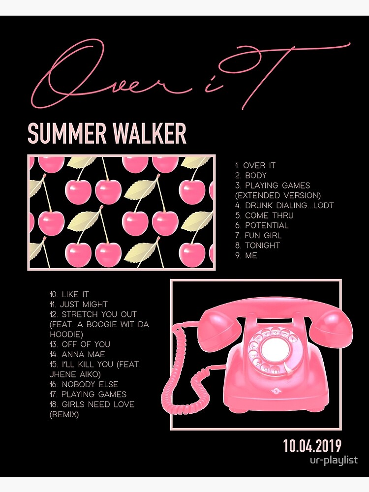 "Over It Summer Walker" Poster for Sale by ur-playlist | Redbubble