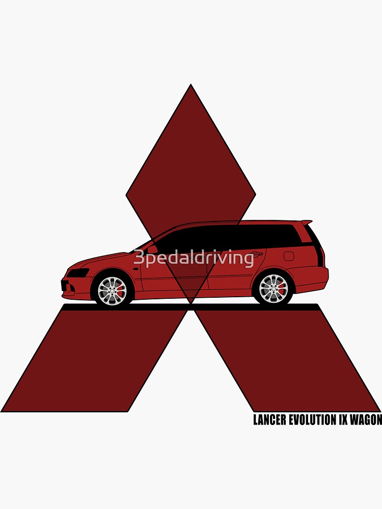 Pegatina «Mitsubishi Lancer Evolution IX Wagon» de 3pedaldriving ...