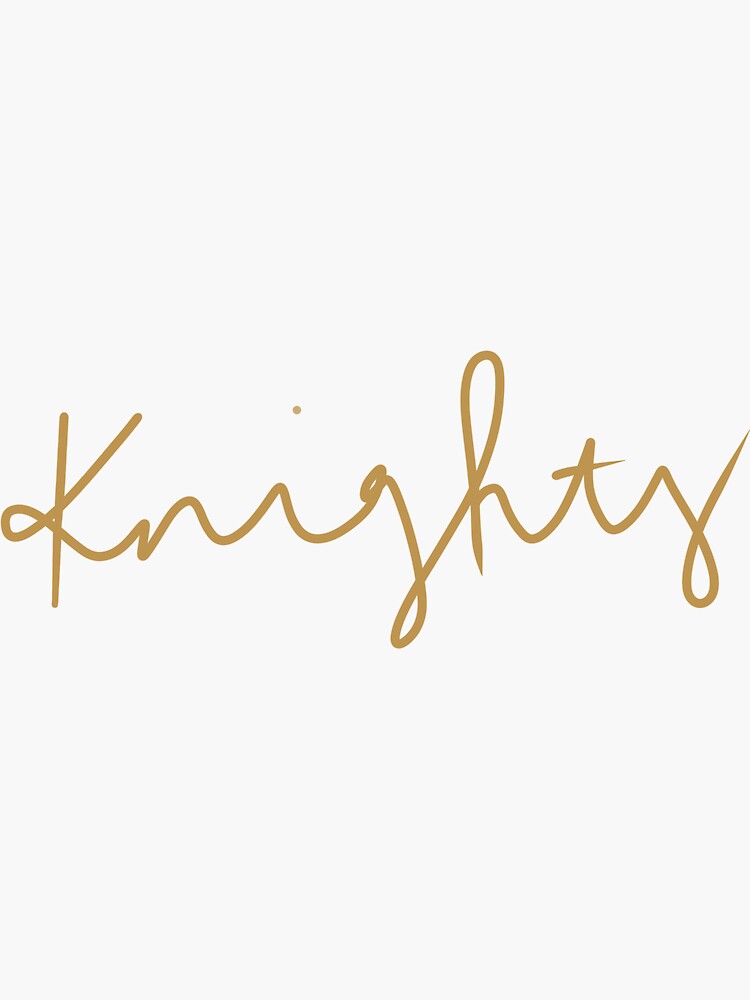 "Knights lettering " Sticker for Sale by tpacloset | Redbubble