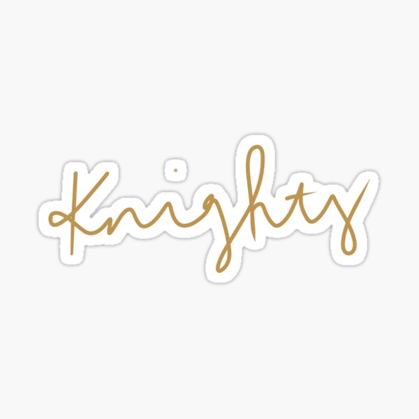 "Knights lettering " Sticker for Sale by tpacloset | Redbubble