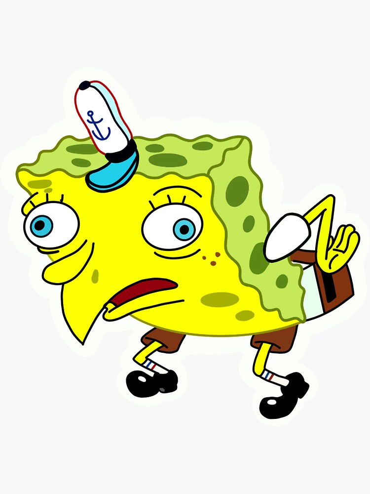  Spongebob Meme Sticker For Sale By Kamkams18 Redbubble