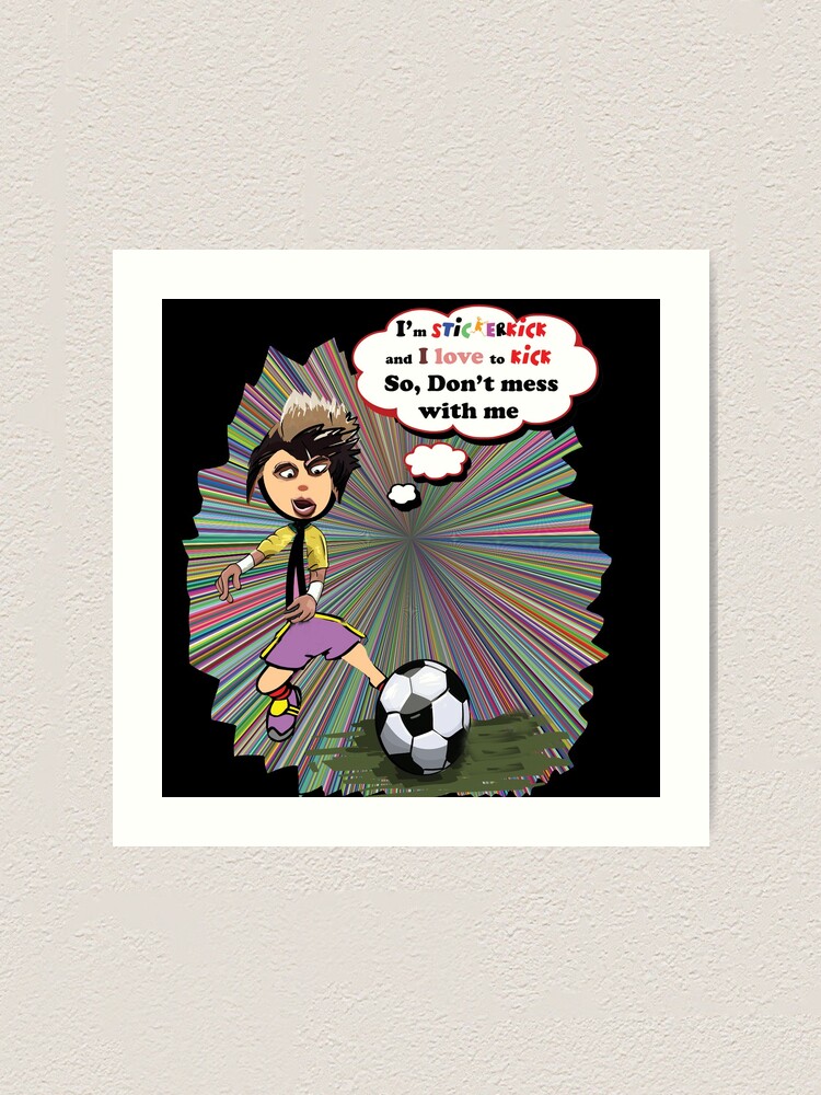 "Sticker kick playing football STICKER" Art Print by criscal | Redbubble