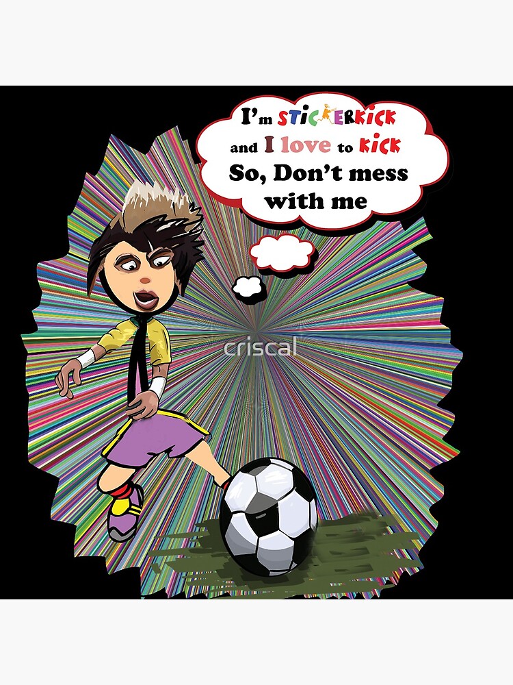 "Sticker kick playing football STICKER" Art Print by criscal | Redbubble