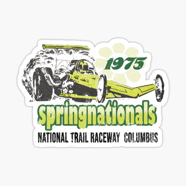 "Racing 1975" Sticker for Sale by Retrorockit | Redbubble