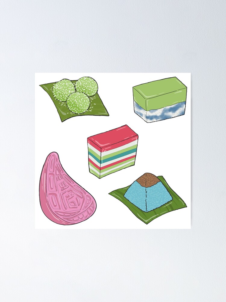 "Nyonya Kuih" Poster for Sale by AnnaYenardi | Redbubble