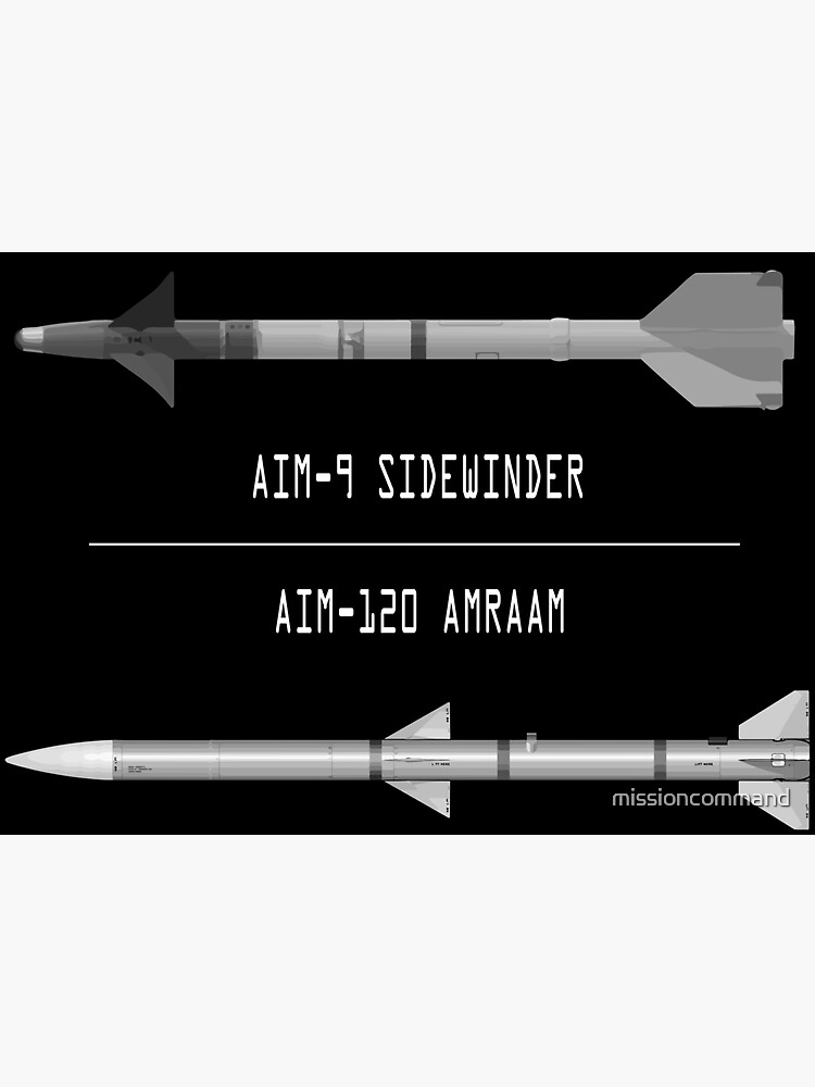 "AIM-9 Sidewinder / AIM-120 AMRAAM" Sticker for Sale by missioncommand ...