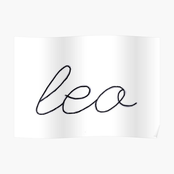 Póster «leo cursiva» de sydschwartz | Redbubble