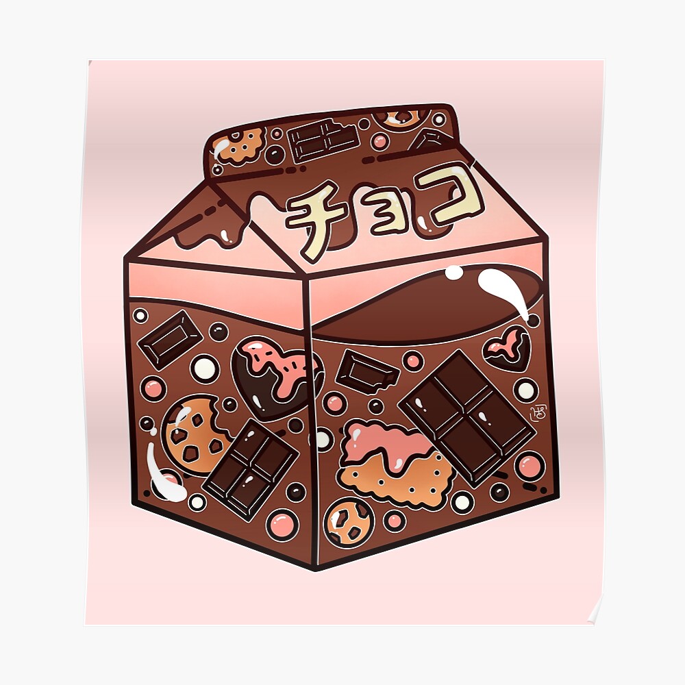 Cartoon chocolate milk bunny stickers box Paper Stickers, Labels & Tags ...