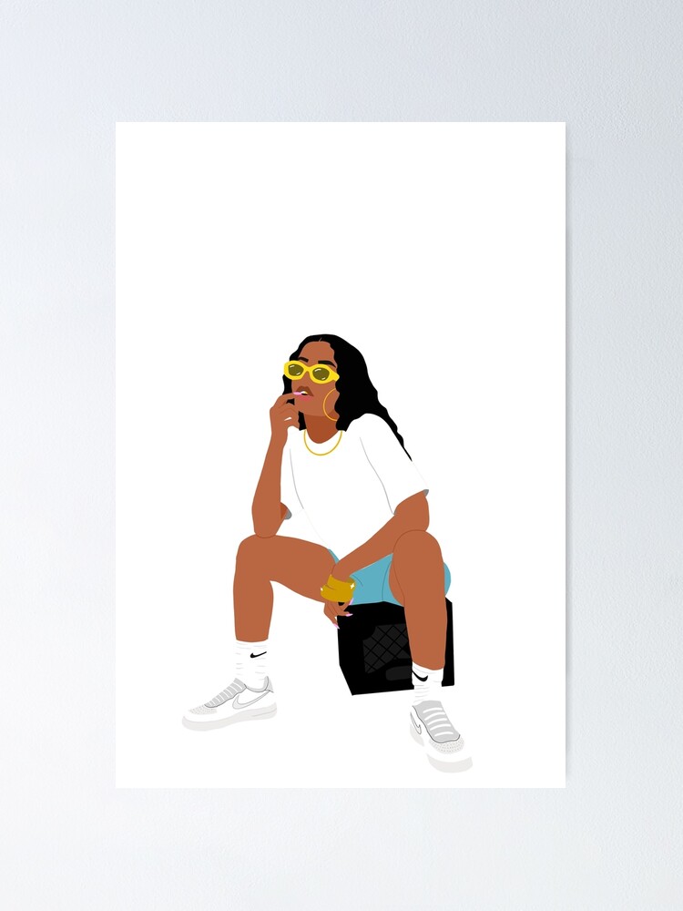 "Chill Girl Sticker" Poster by KDunn23 | Redbubble