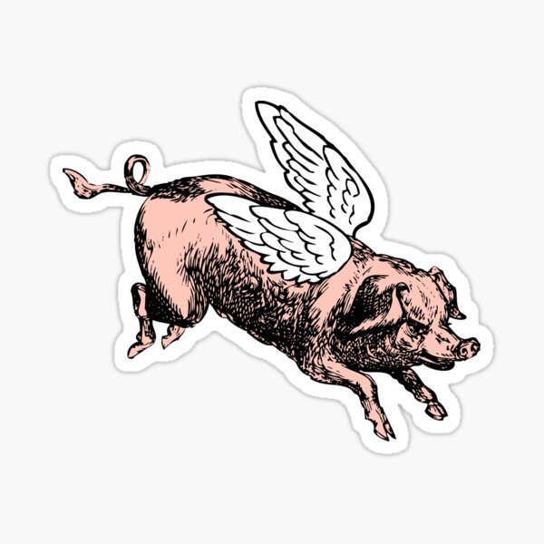 Dibujo De Cerdo Con Alas
