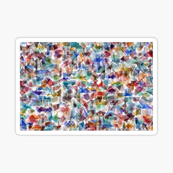 "Colorful geometric shapes" Sticker for Sale by ninoladesign | Redbubble