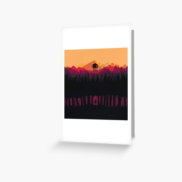 "Firewatch Pixel Art " Greeting Card by Colxbat | Redbubble