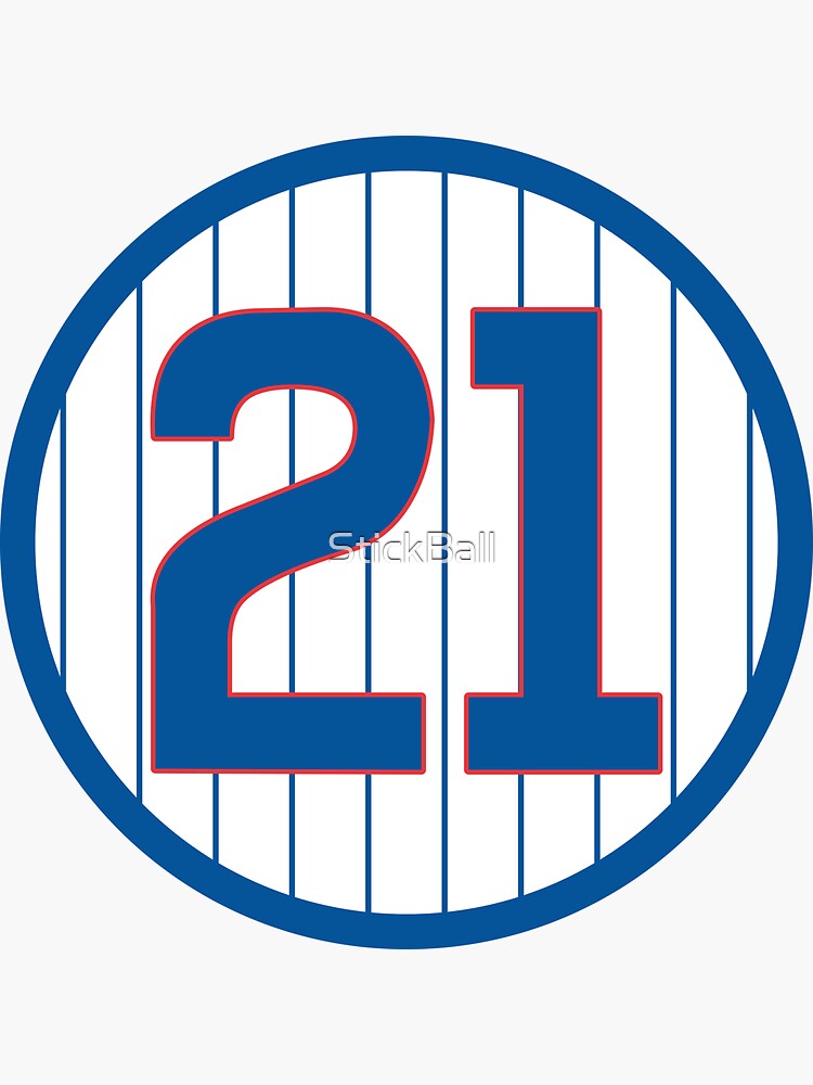 "Sammy Sosa #21 Jersey Number" Sticker for Sale by StickBall | Redbubble