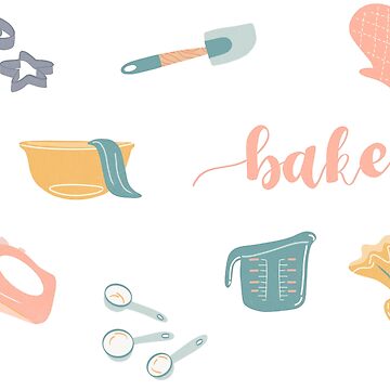 "Baking (Sticker Pack)" Sticker for Sale by StephanieVanden | Redbubble